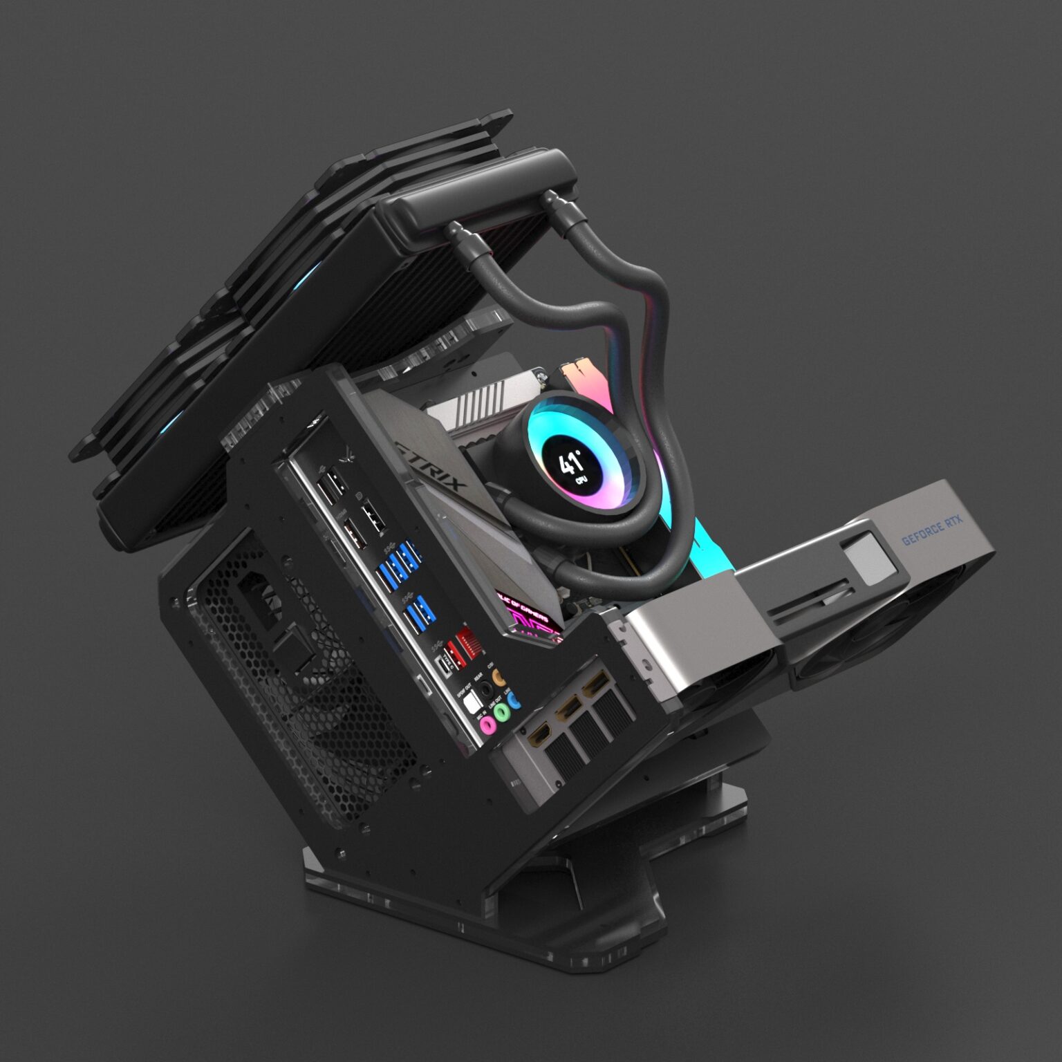 Rhino S Mini-ITX Open Air Frame Case – GEEEK